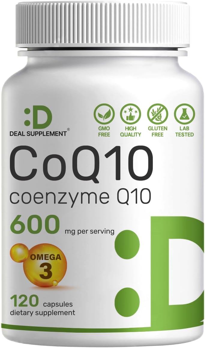 Deal Supplement CoQ10 Ubiquinone Omega 3 DHA EPA Heart Energy Brain He ...