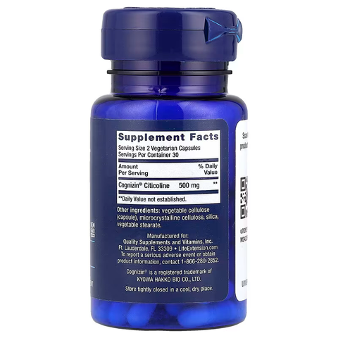 Life Extension Citicoline CDP Cognizin Choline Brain & Cognitive Memor ...