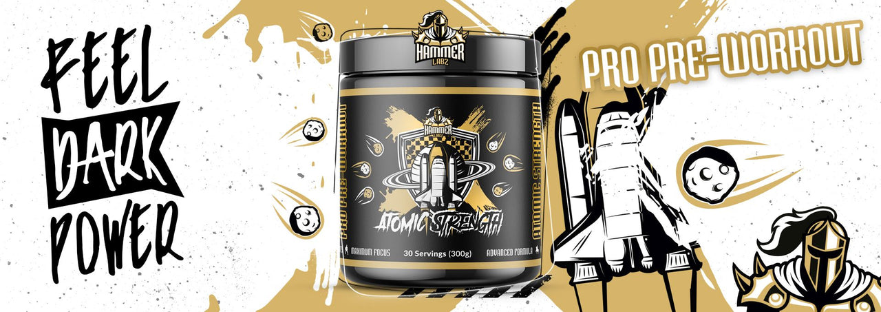 Hammer Atomic Pre Workout DMHA DMAA Strength 300g - Supplementhane