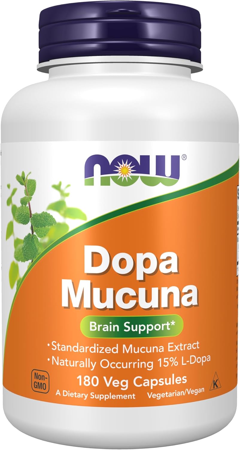 NOW Foods Dopa Mucuna 180 Veg Capsules - Supplementhane
