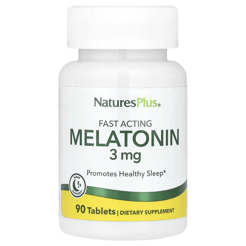 NaturesPlus Fast Acting Melatonin Sleep 3 mg 90 Tablet – Supplementhane
