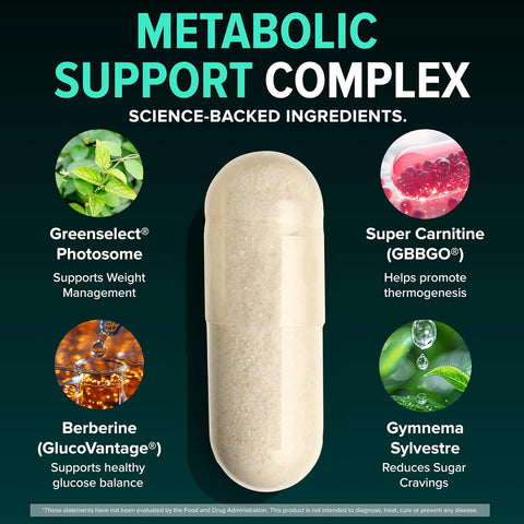 Nutrex BURN30 GLP-1 Carnitine Super Berberine Weight Management Appeti ...