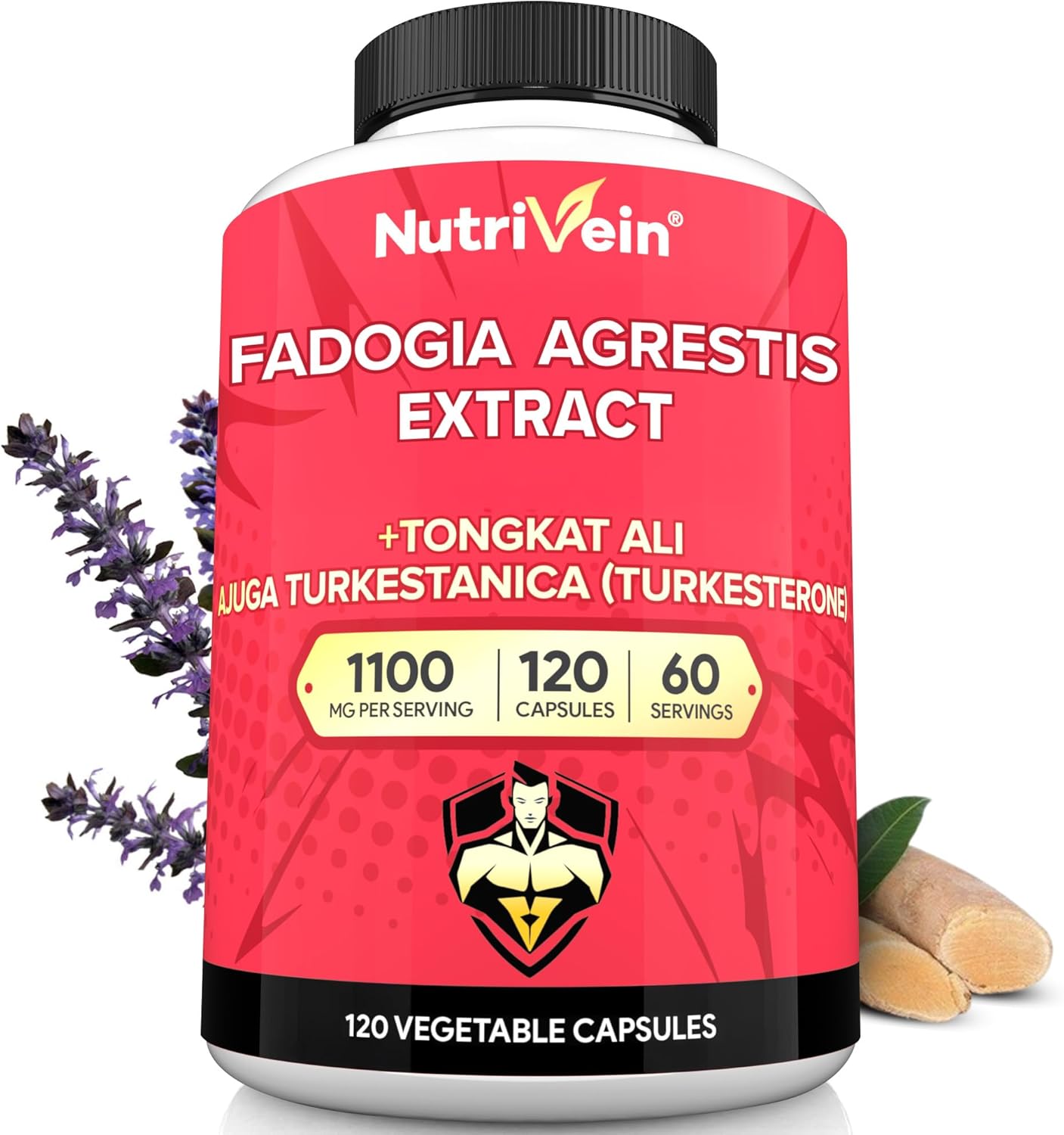 Nutrivein Premium Fadogia Agrestis and Tongkat Ali with Turkesterone ...