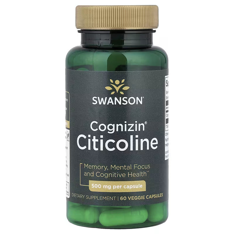 Swanson Cognizin Cdp Citicoline Memory Brain & Cognitive 60 Veggie Cap ...