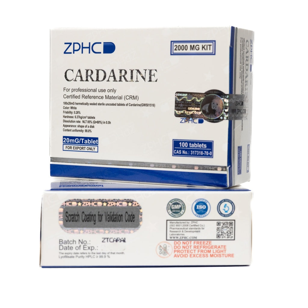 ZPHC CARDARINE -GW 501516 CAPS -20 MG / pill -100 Tablet – Supplementhane
